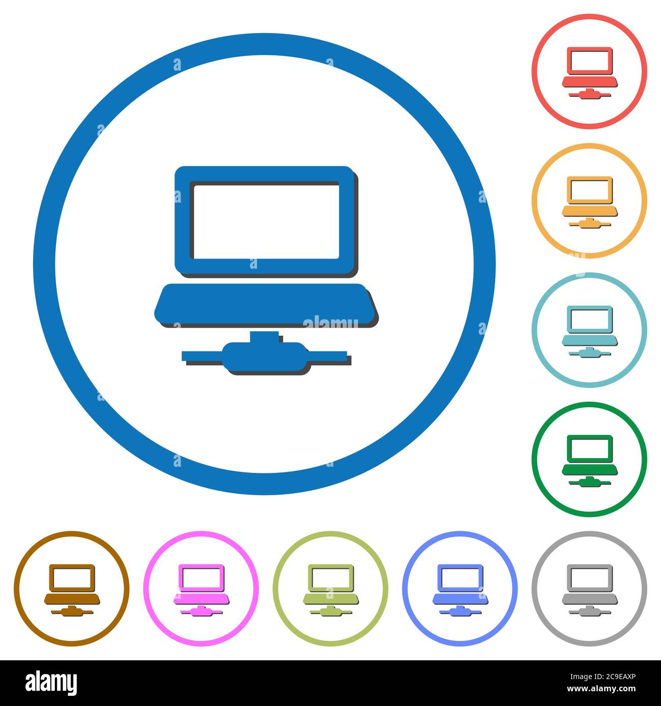 Shades green on computer Stock Vector Images - Alamy