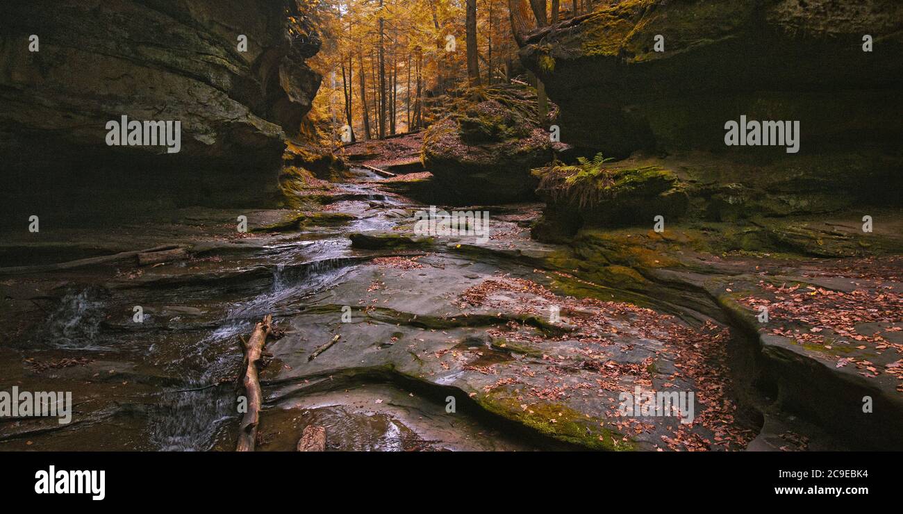 Fall Colors at Hocking Hills, OH Stock Photo - Alamy