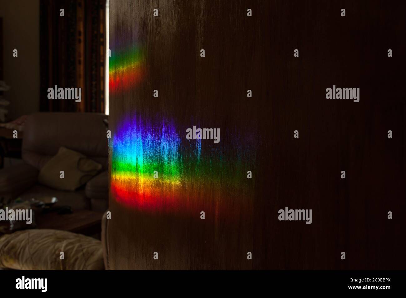 Prism Spectrum landing on my ceiling, walls, doors and furniture adding ...