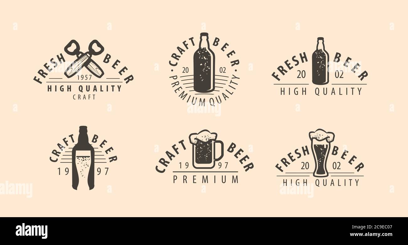 Vintage oktoberfest brewery logo hi-res stock photography and images ...