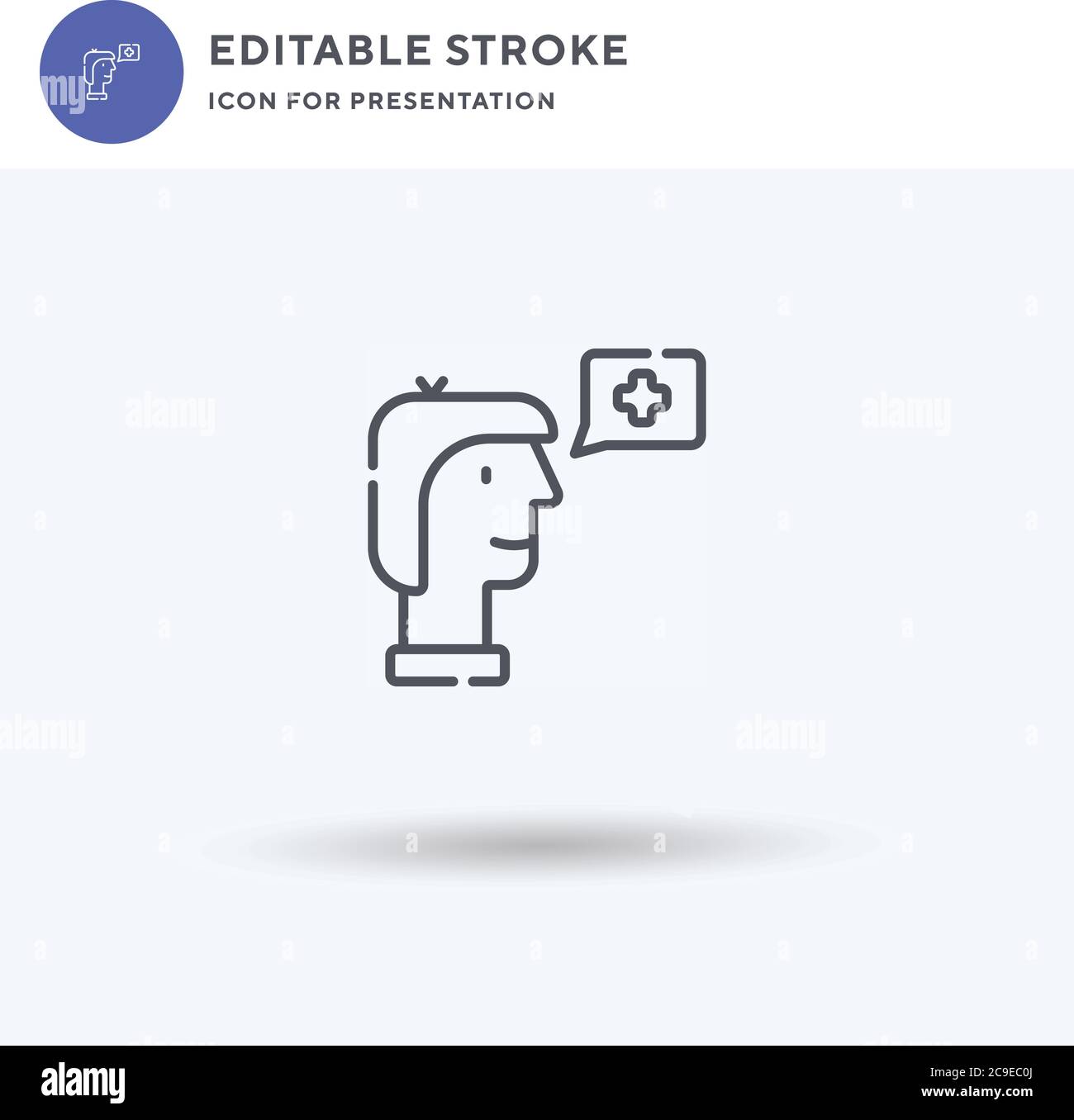 Positive Thinking icon vector, filled flat sign, solid pictogram ...