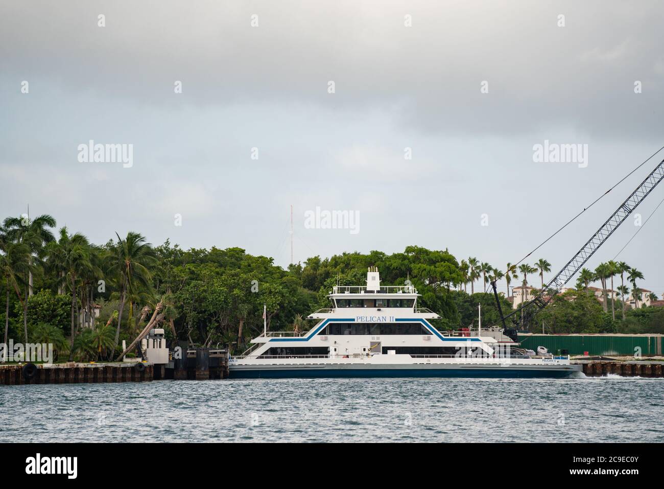 Photo of Pelican II ferry boat Miami Beach Fisher Island Stock Photo ...