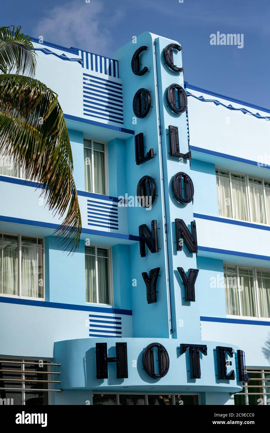 Photo of Colony Hotel Miami Beach FL USA Stock Photo - Alamy