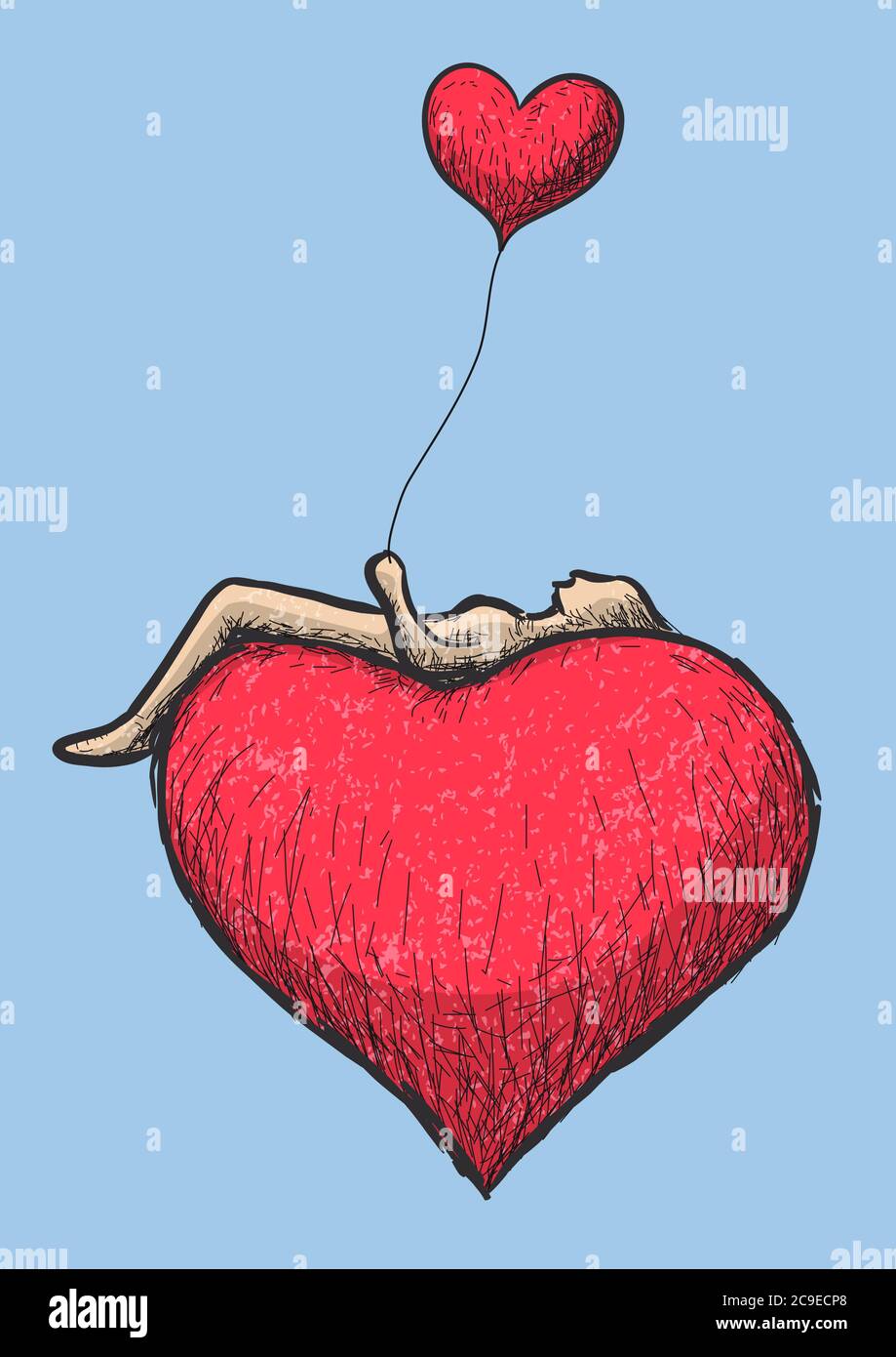lying above the heart Stock Vector Image & Art - Alamy