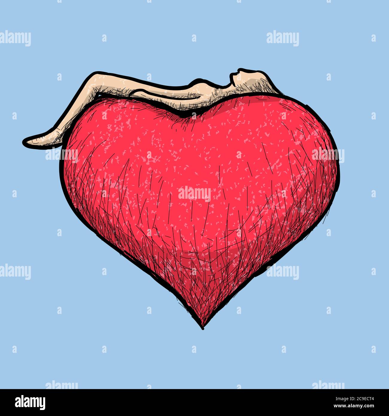 lying above the heart Stock Vector Image & Art - Alamy