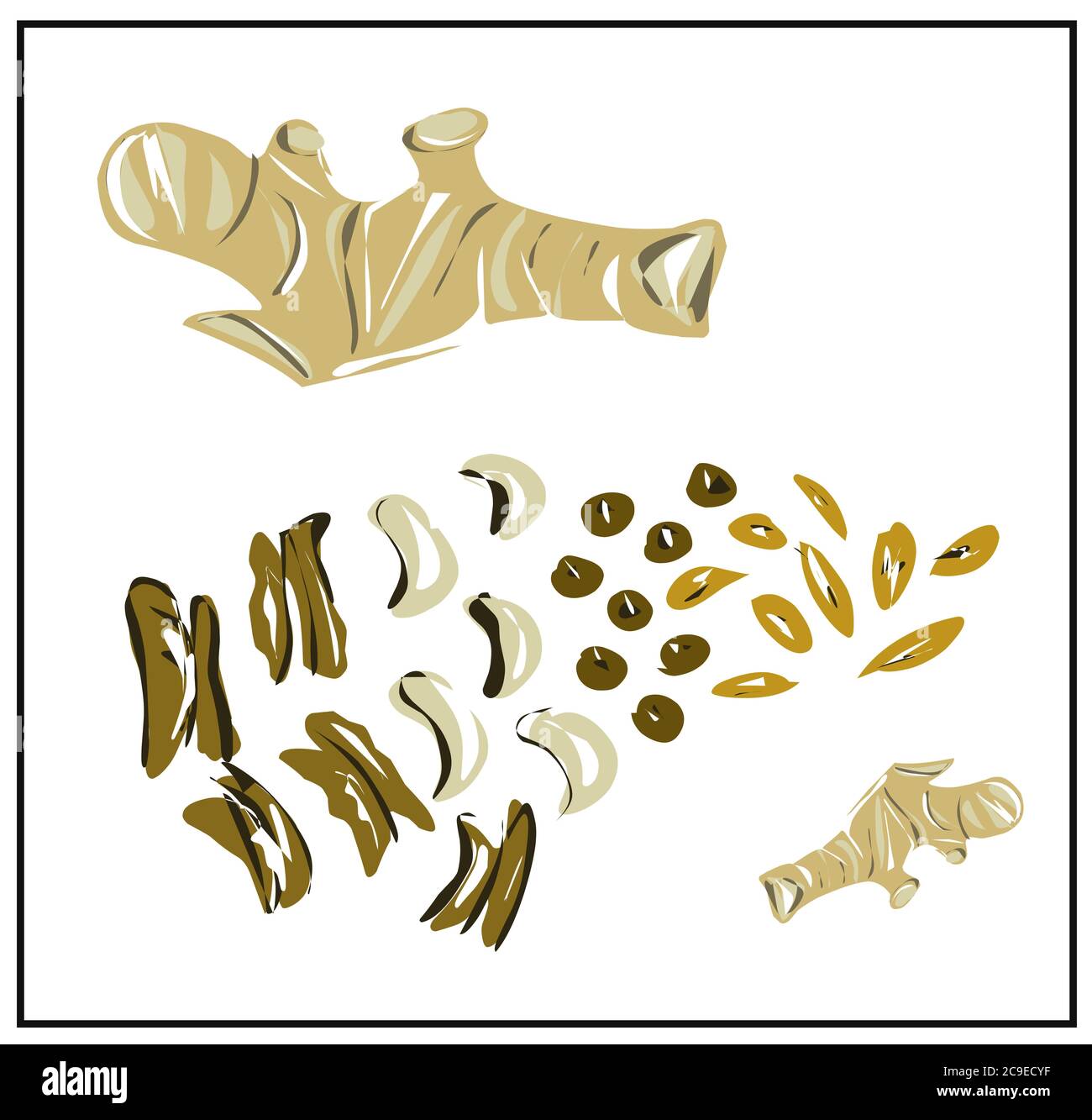 Asia cashew nuts snack Stock Vector Images - Alamy