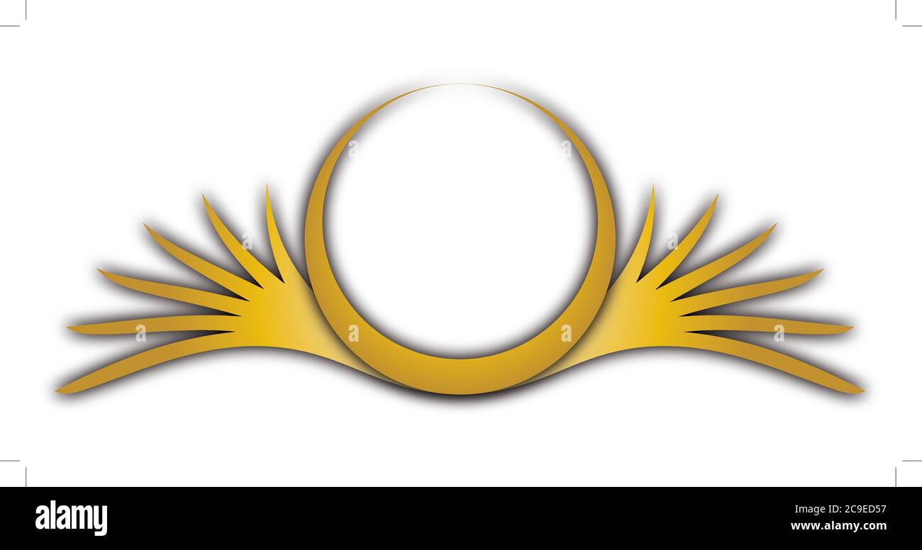 Gold crest black border Stock Vector Images - Alamy