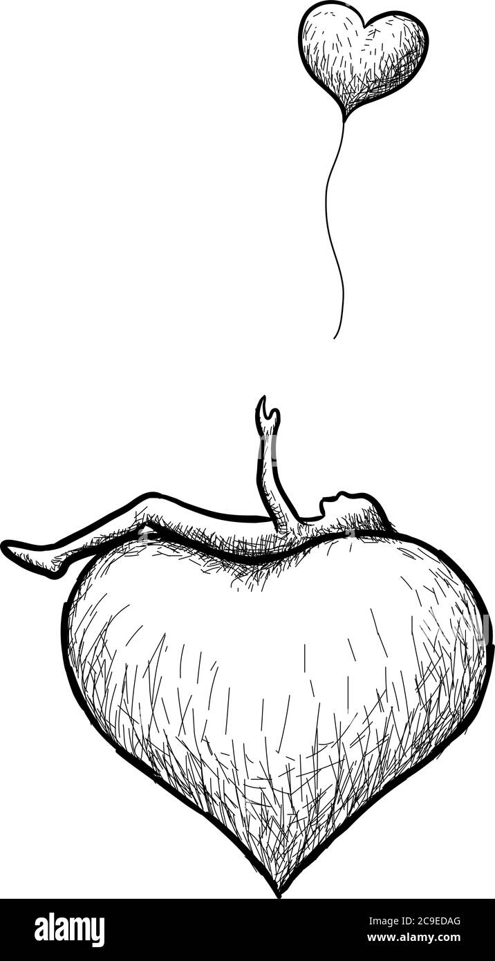 Heart balloon isolated Black and White Stock Photos & Images - Alamy