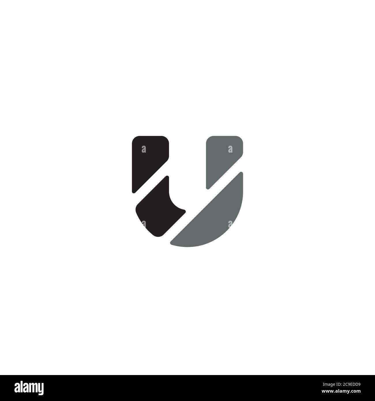 Sliced Letter U logo / icon design Stock Vector Image & Art - Alamy