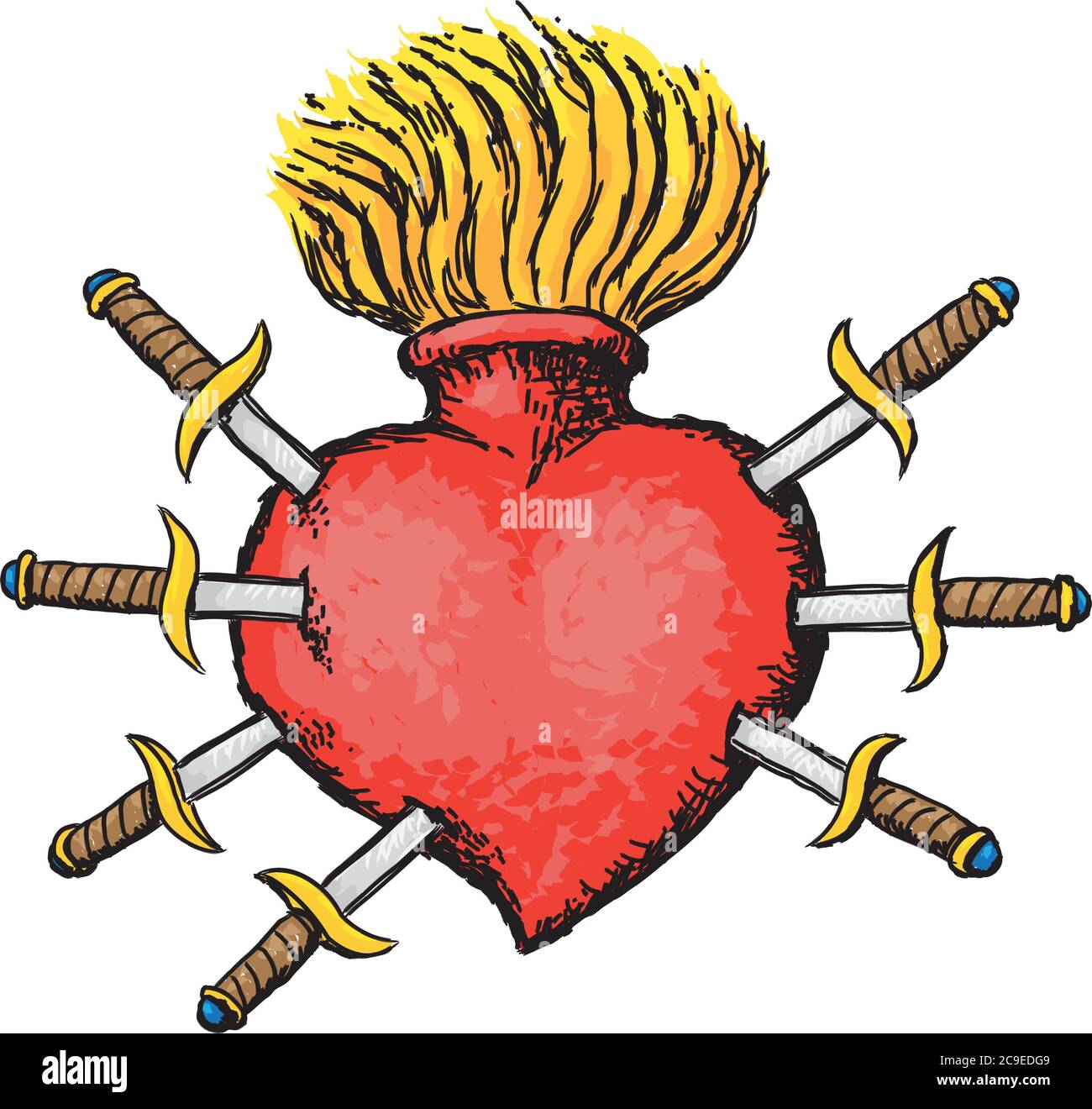 Sacred heart of jesus and mary Cut Out Stock Images & Pictures - Alamy