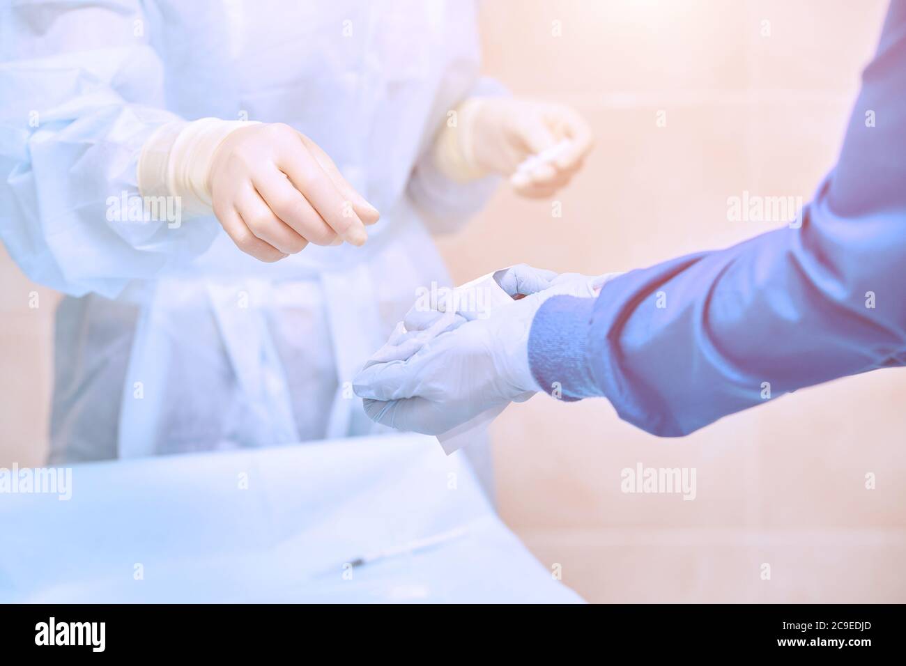 Surgery tools. Operation room inside. Blue color Stock Photo - Alamy