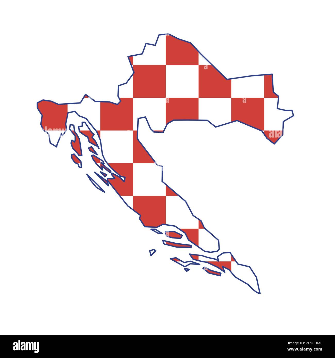 map flag Croatia Stock Vector Image & Art - Alamy