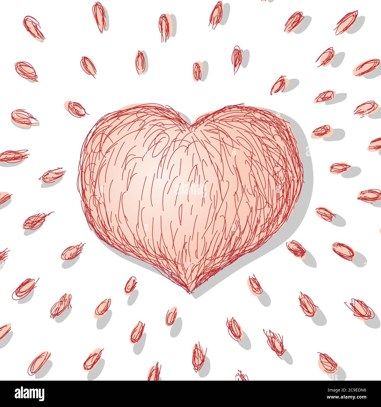 Heart shape with gear wheels hi-res stock photography and images - Alamy