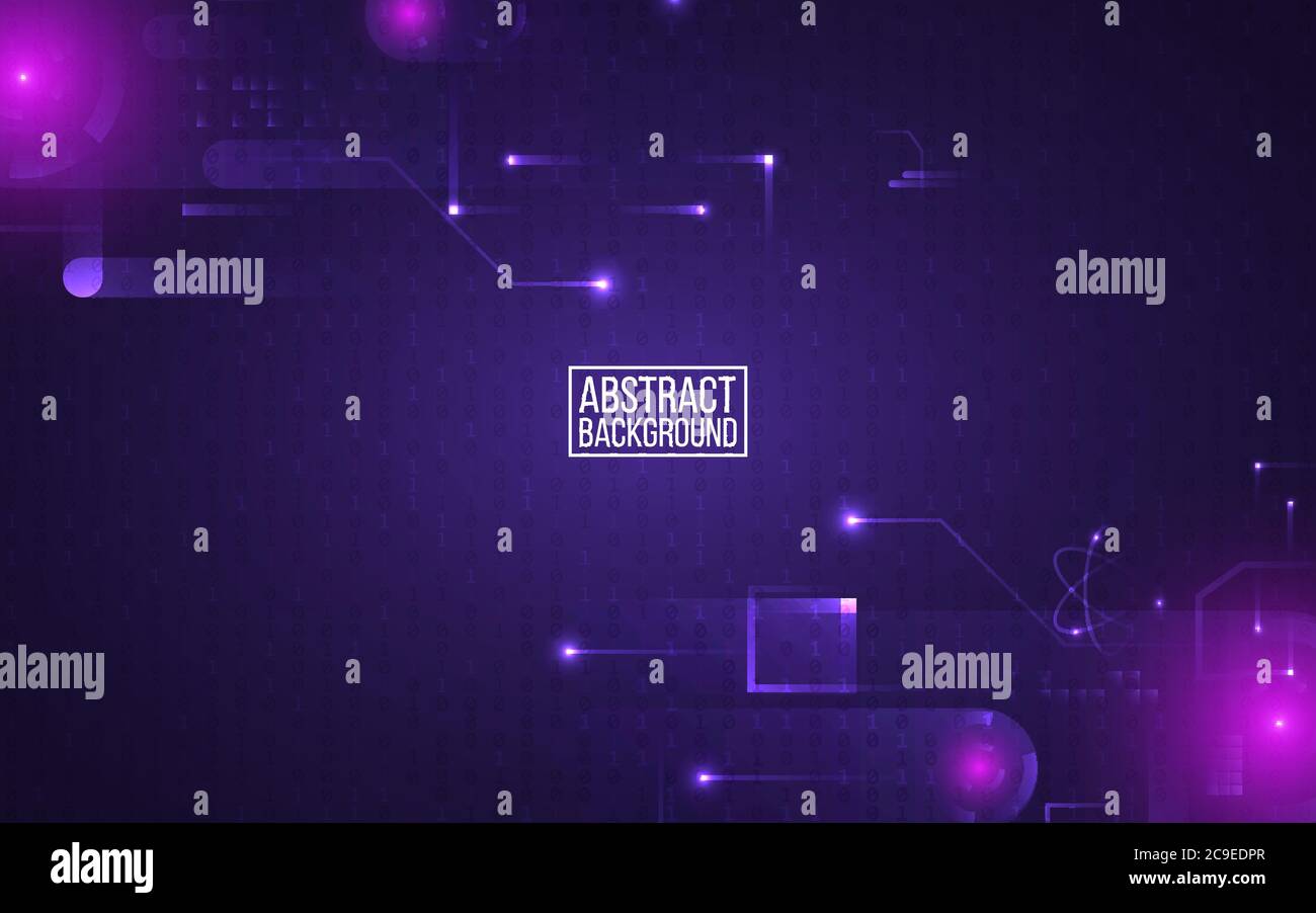 High tech backdrop. Circuit board with bright lights. Matrix background ...