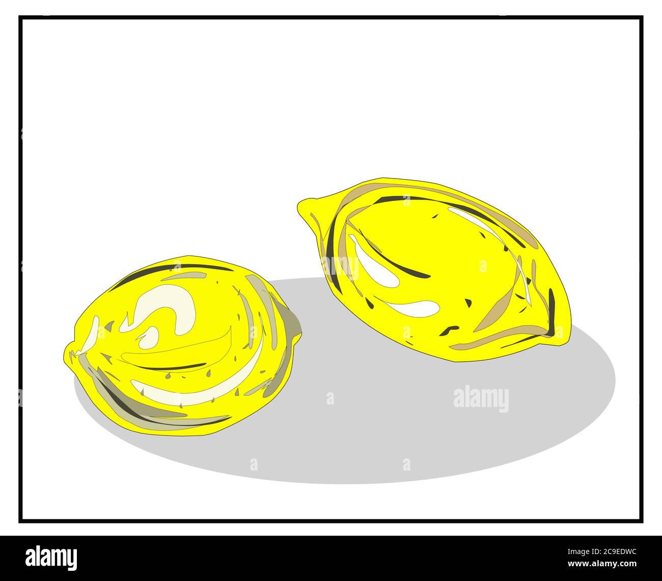 Two whole lemons Stock Vector Images - Alamy