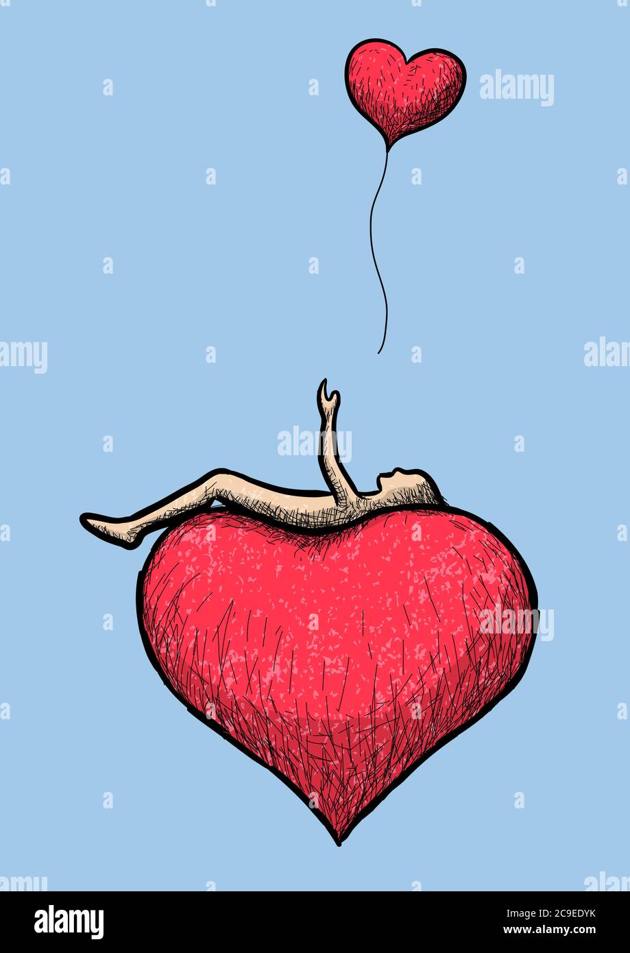 lying above the heart Stock Vector Image & Art - Alamy