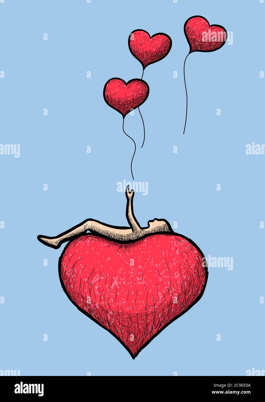 lying above the heart Stock Vector Image & Art - Alamy