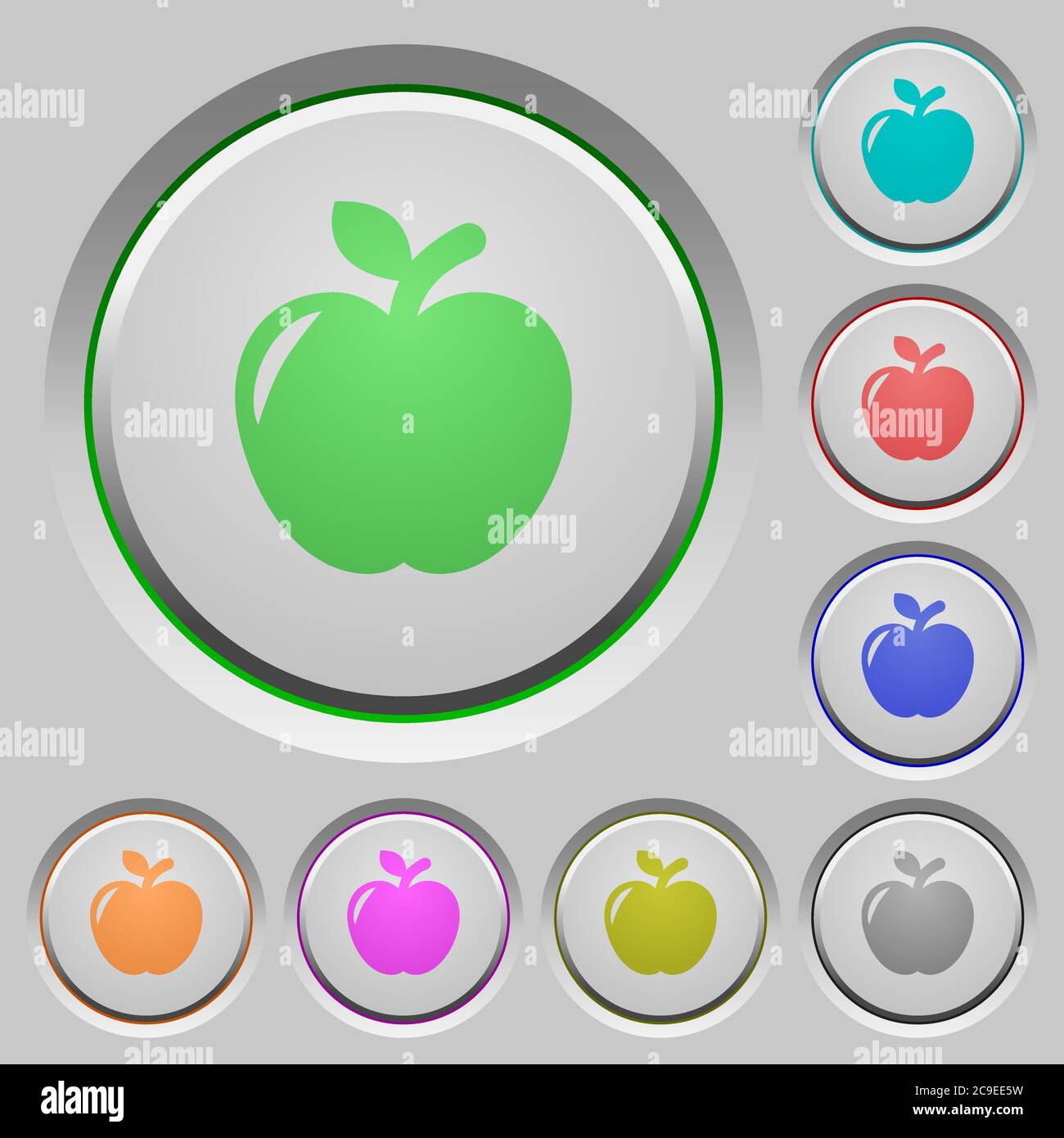 Orange pink apple Stock Vector Images - Alamy