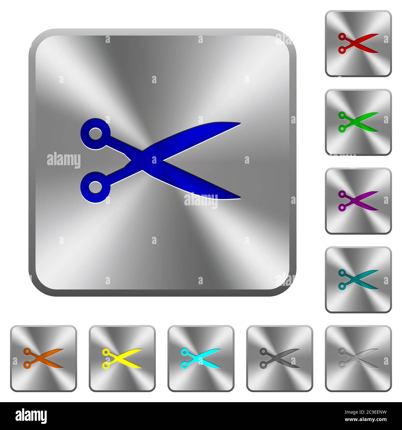 Cut steel buttons Stock Vector Images - Alamy