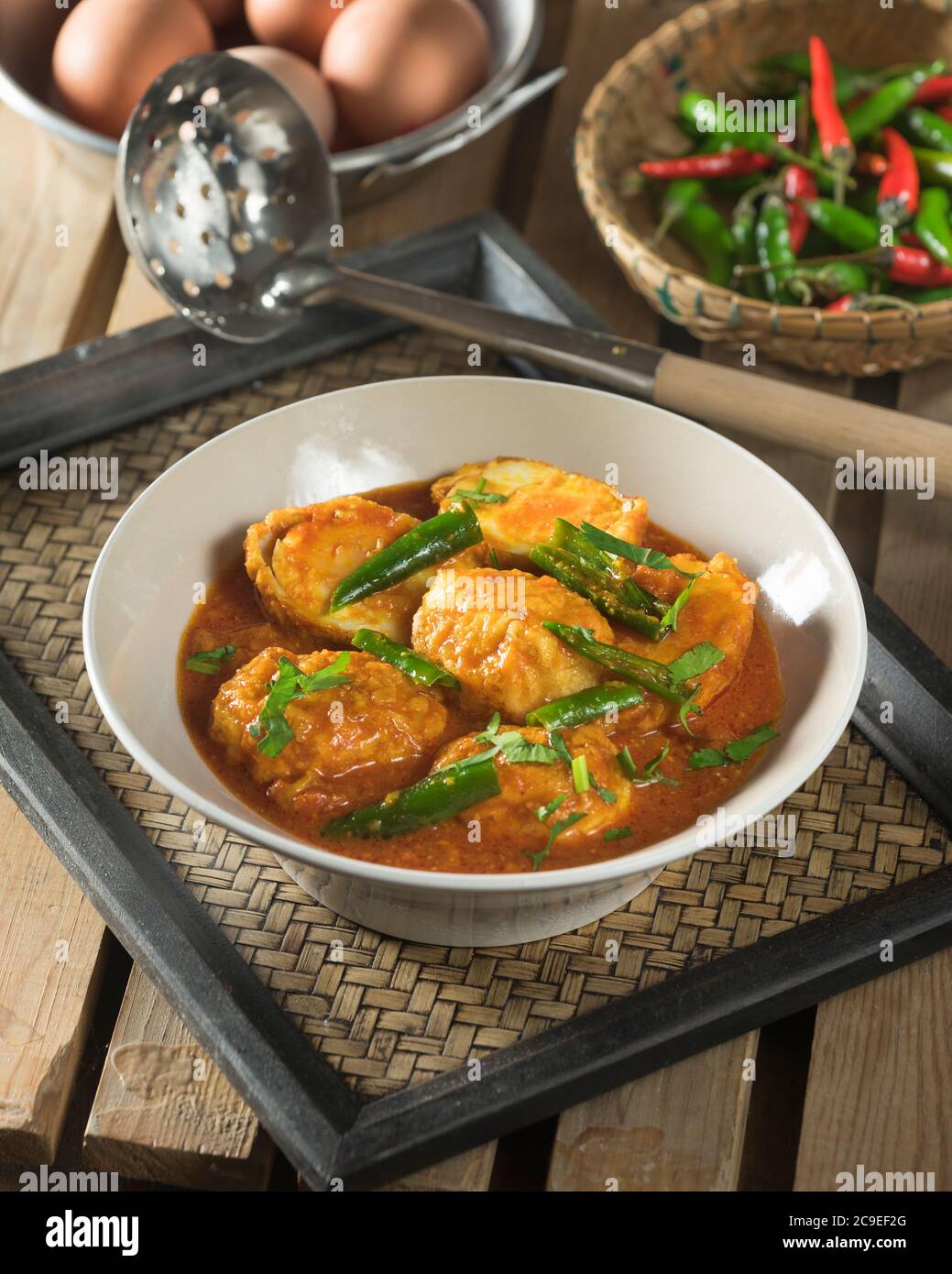 Burmese golden egg curry. Burma Myanmar Food Stock Photo - Alamy