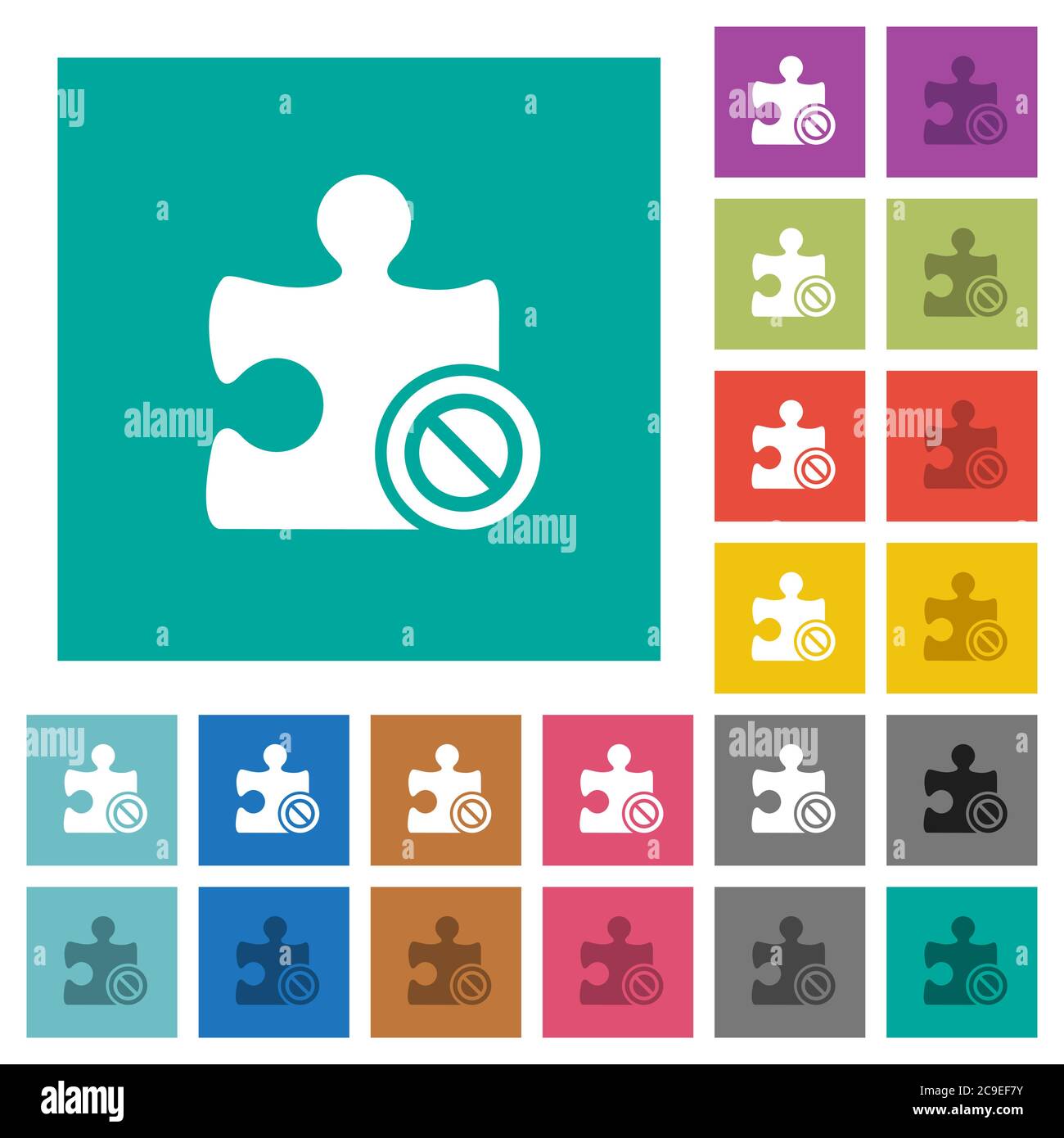 Plugin disabled multi colored flat icons on plain square backgrounds ...