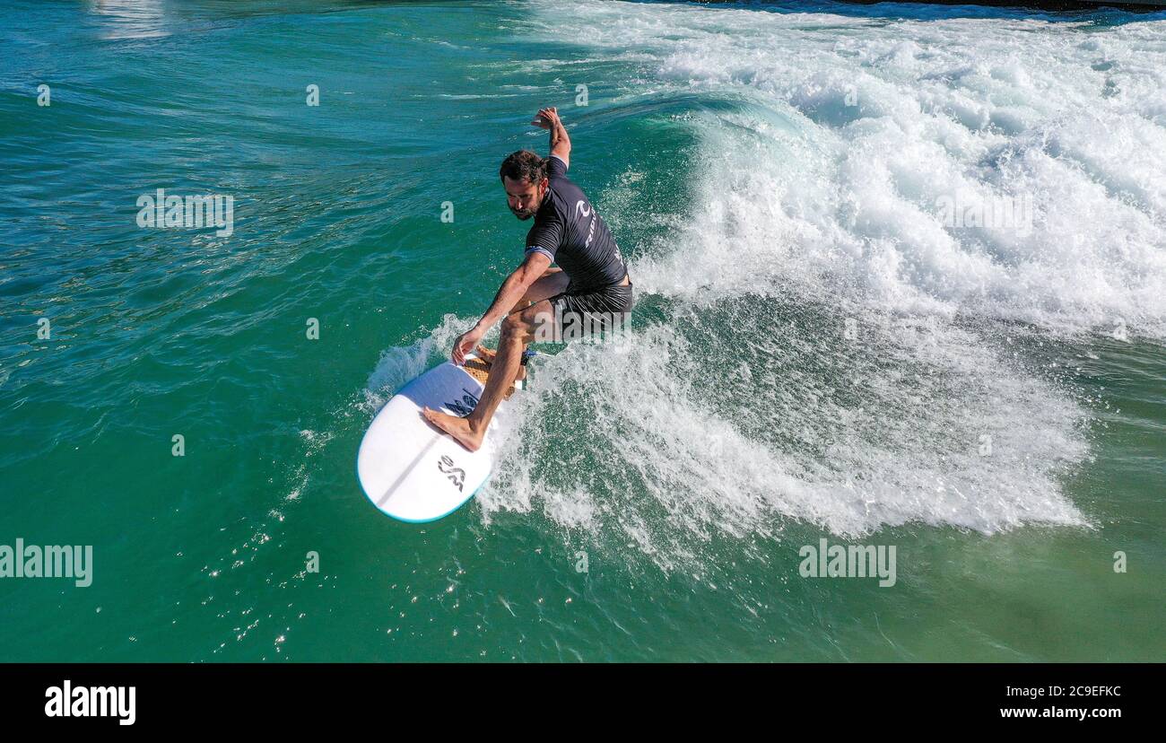 Inland mechanical wave attraction prepares hi-res stock photography and ...