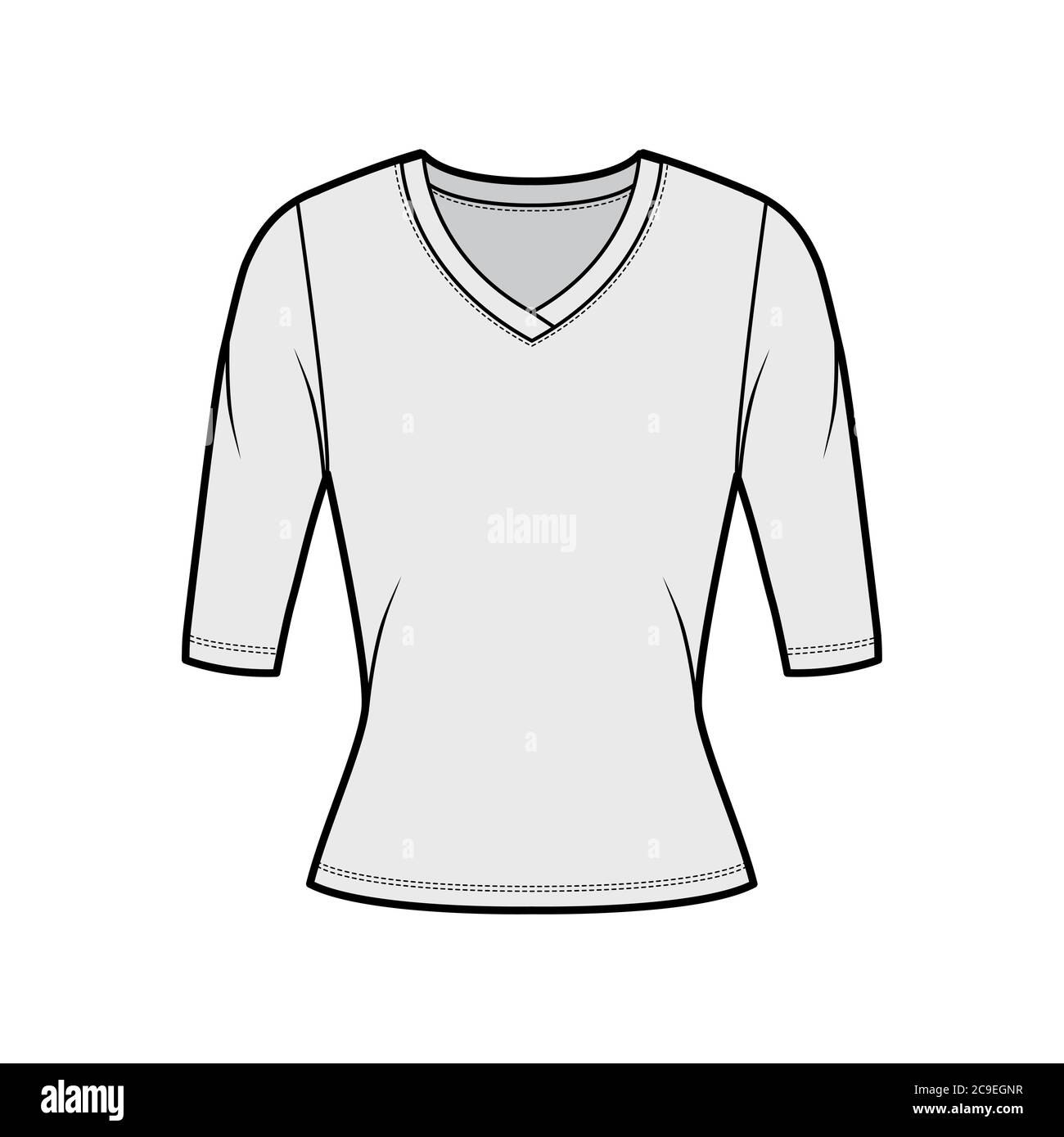 Tank top fashion v neck Stock Vector Images - Alamy