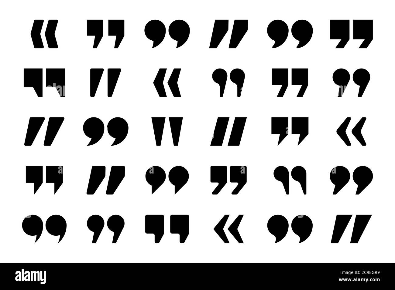 Quotation marks vector collection. Quotes icon. Speech mark symbol ...