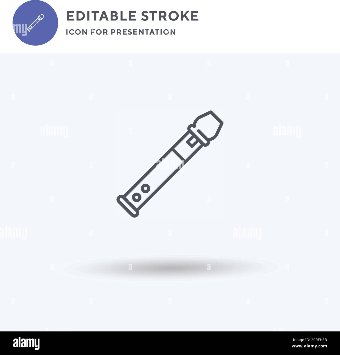 Flute icon vector, filled flat sign, solid pictogram isolated on white ...