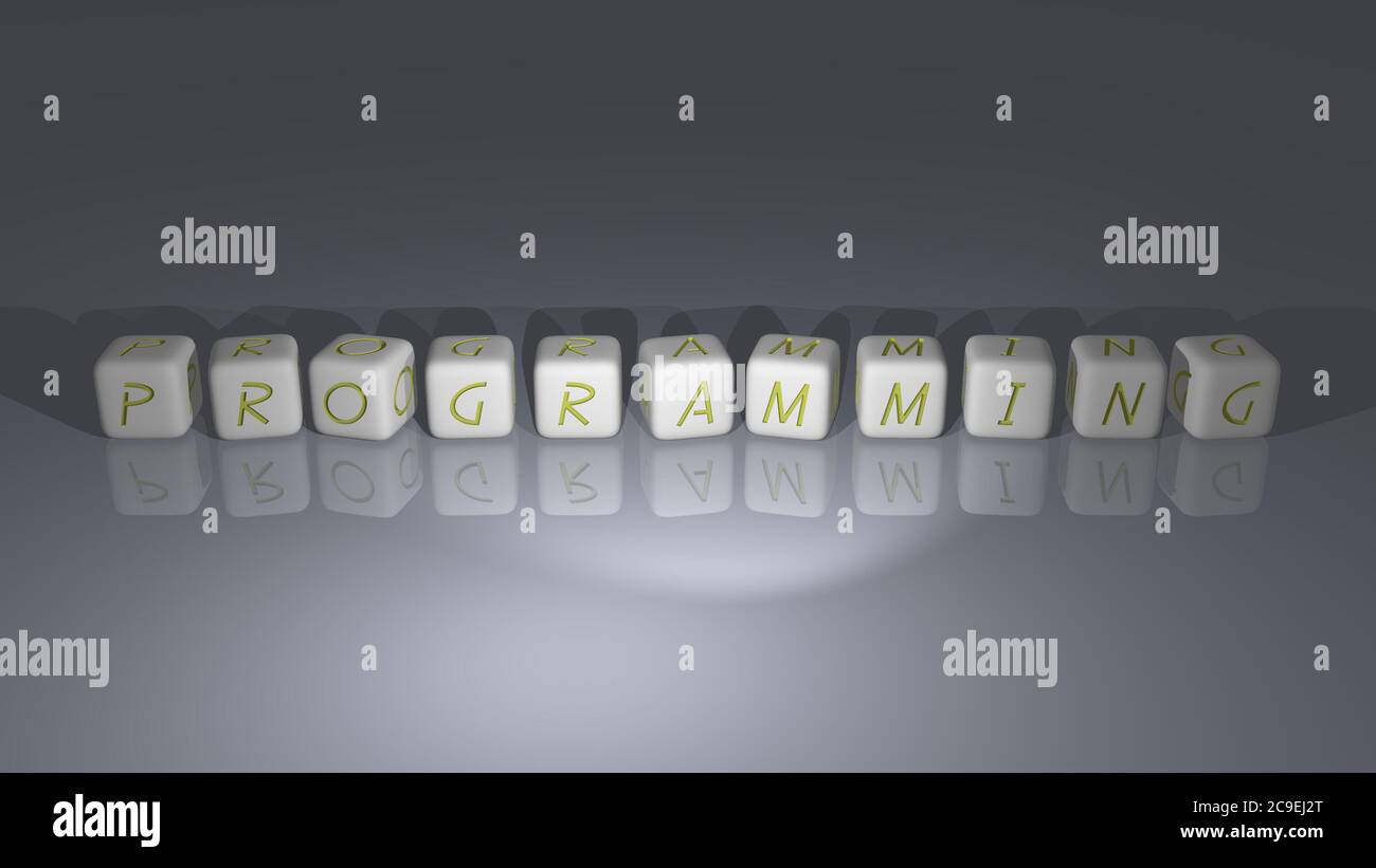 Shiny Programming Built By Cubic Letters From The Top Perspective Excellent For The Concept
