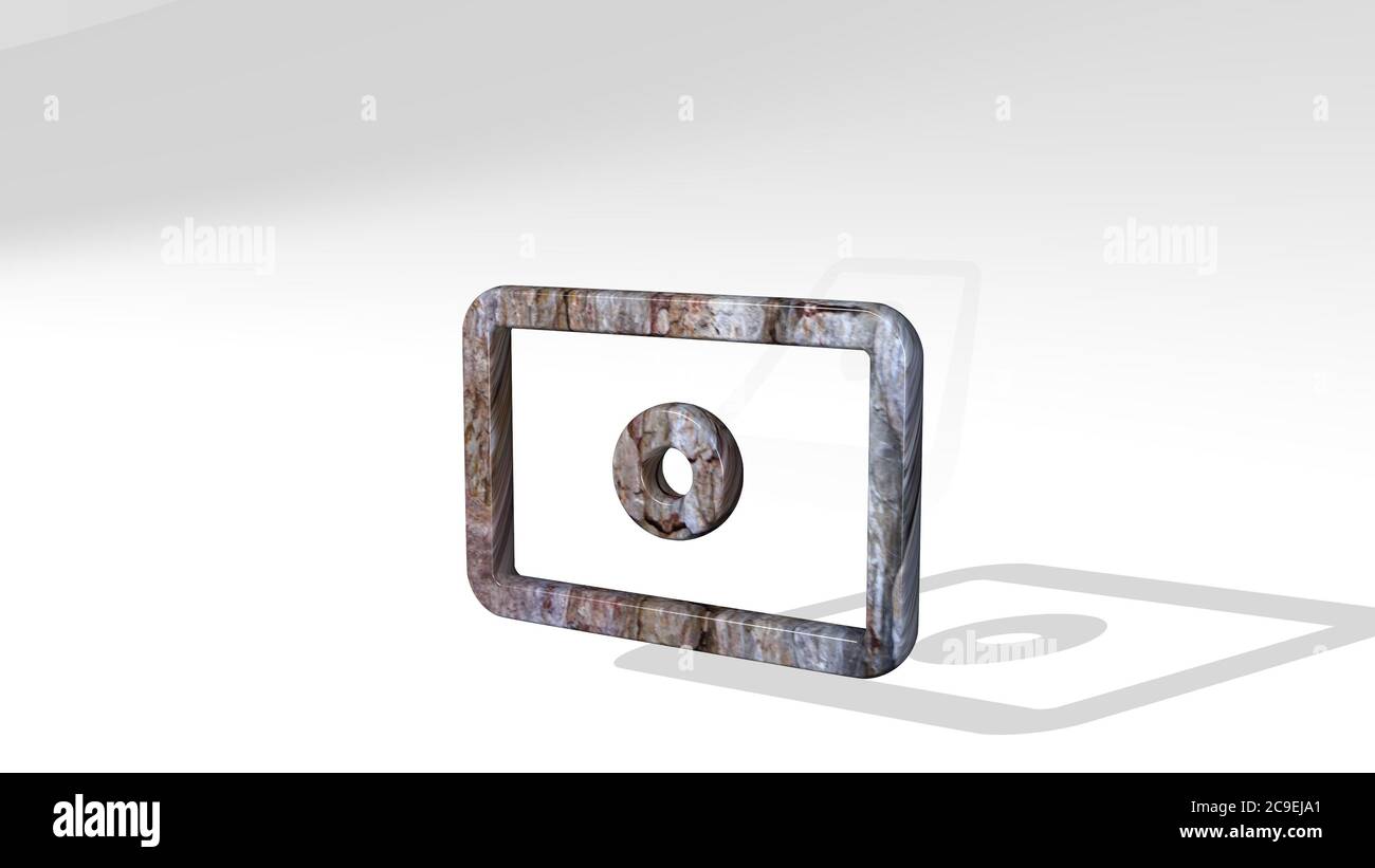 army symbol artillery casting shadow from a perspective. A thick ...