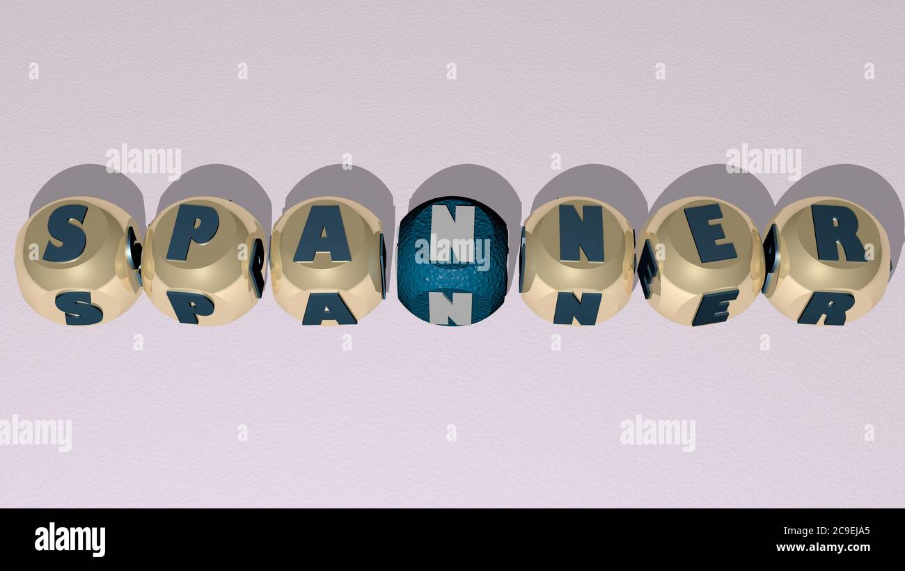 SPANNER combined by dice letters and color crossing for the related ...