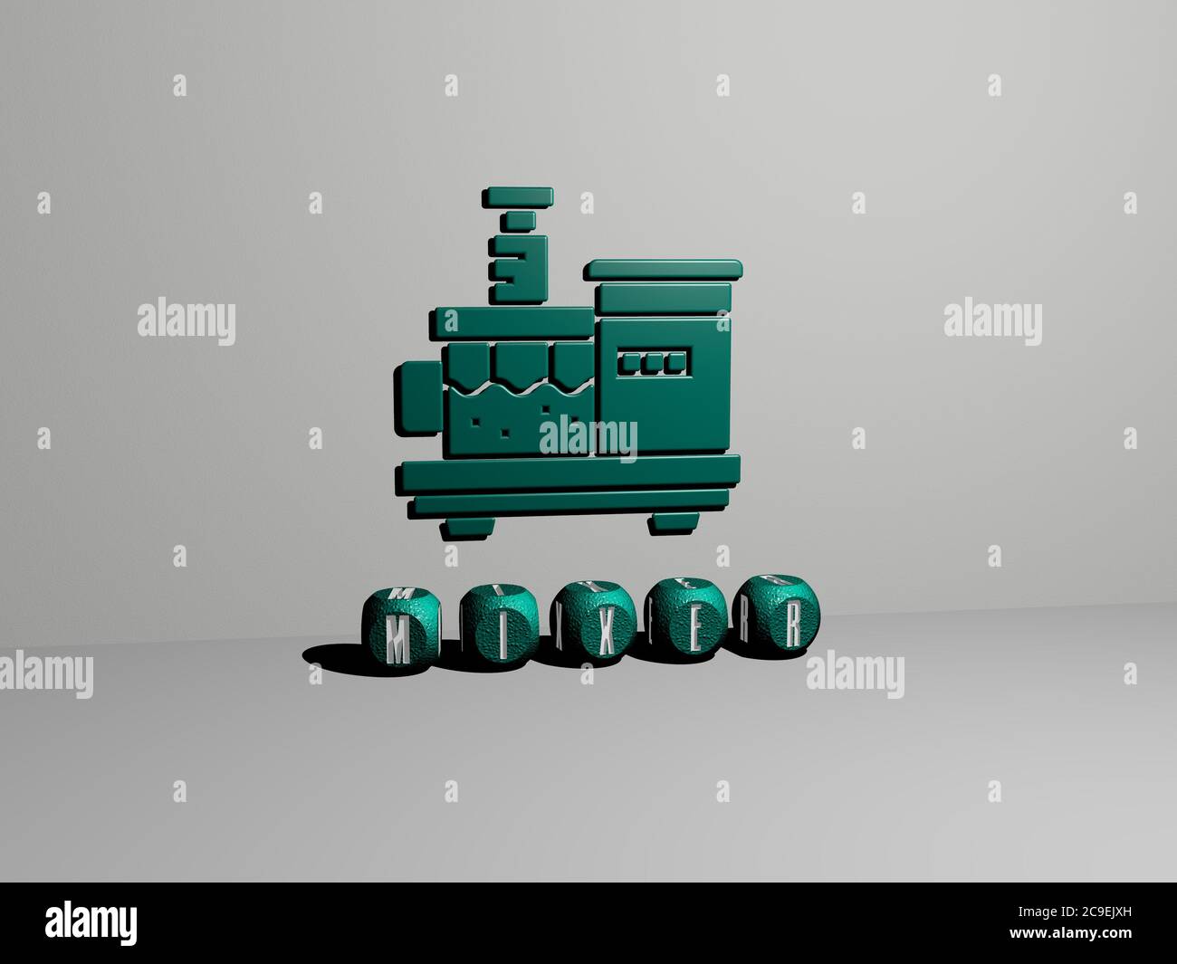 3D graphical image of MIXER vertically along with text built by ...