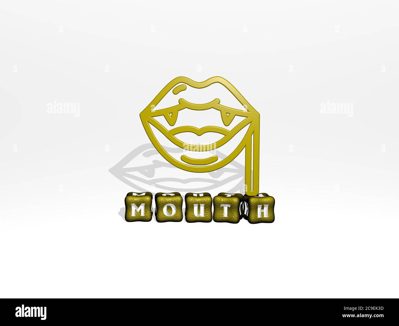3D graphical image of MOUTH vertically along with text built by ...