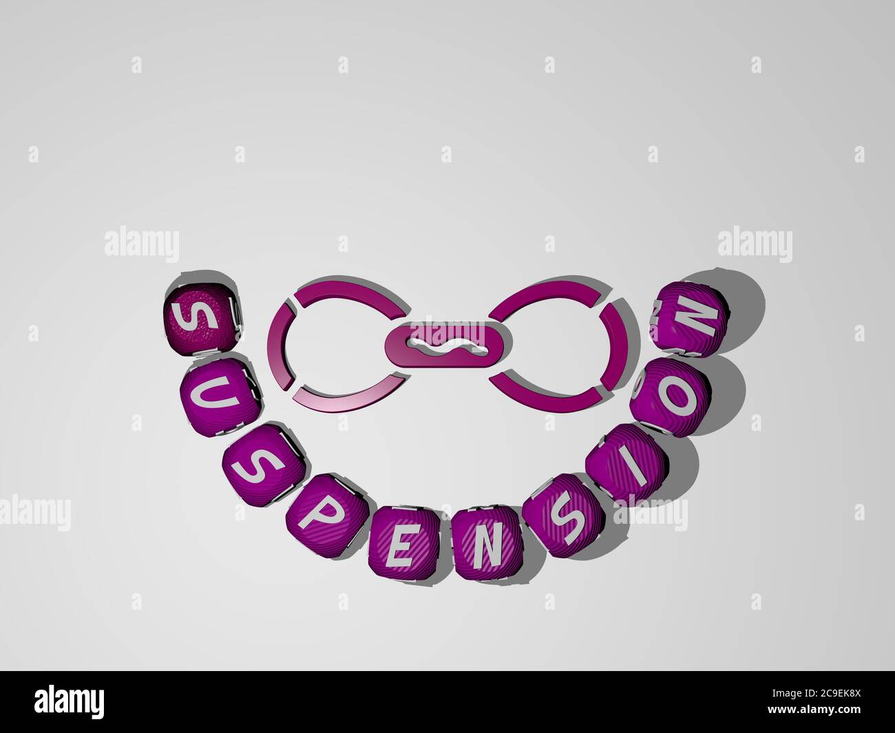 3D illustration of suspension graphics and text around the icon made by ...