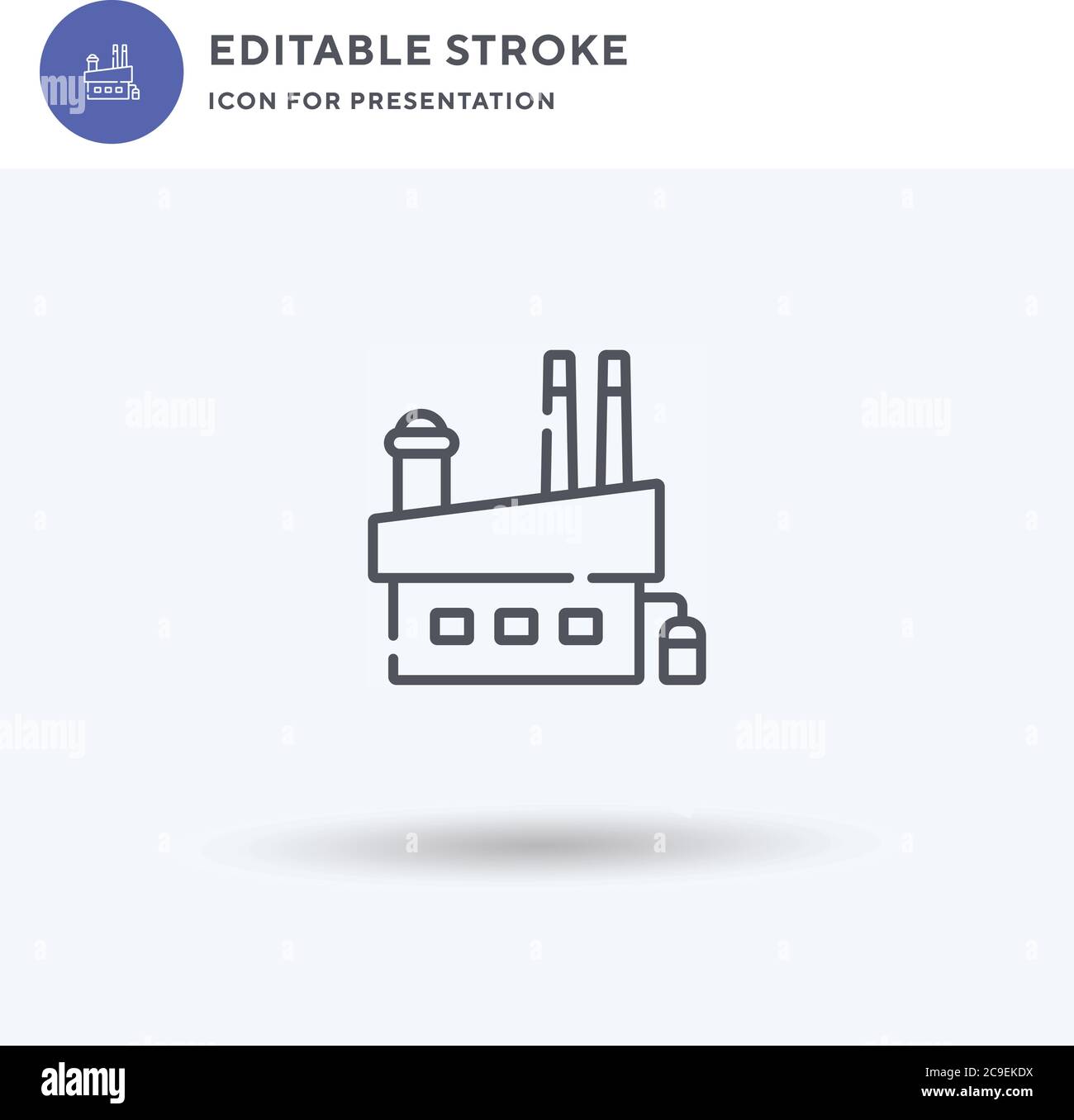 Factory icon vector, filled flat sign, solid pictogram isolated on ...