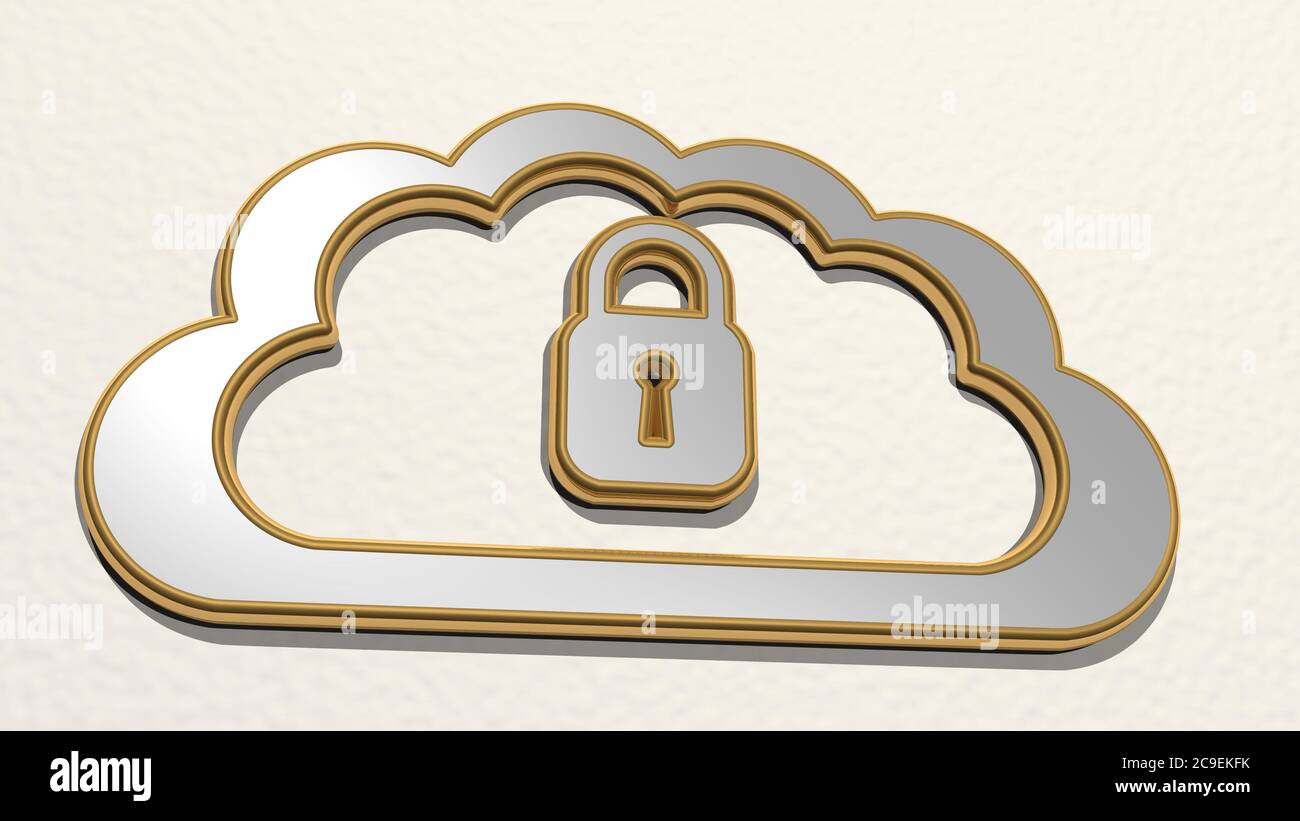 PASSWORD CRYPTOGRAPHIC LOCK from a perspective on the wall. A thick ...