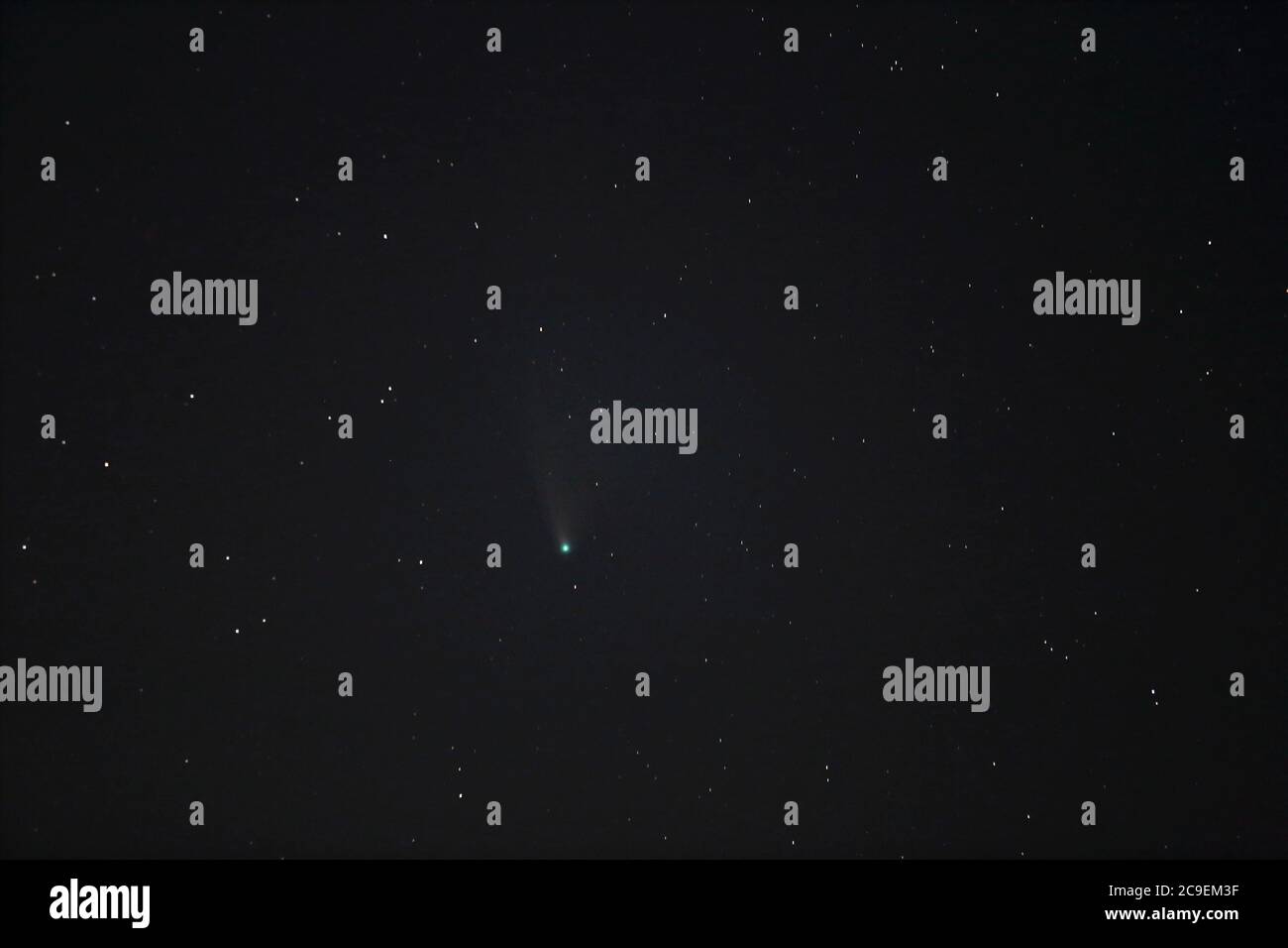 The starry sky at night and the neowise 2020 comet Stock Photo - Alamy