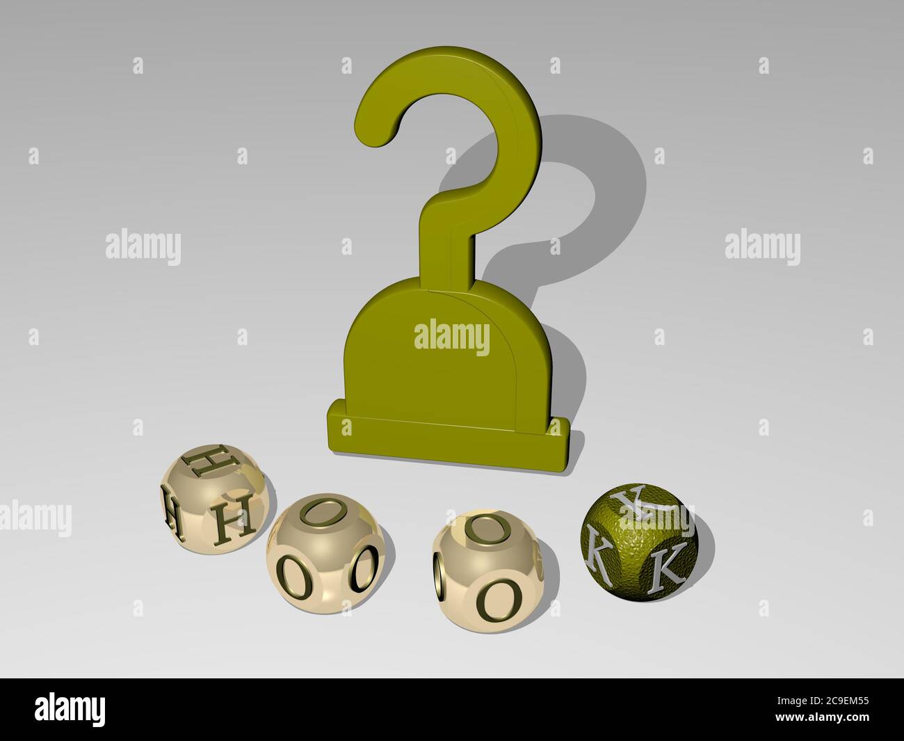 3D illustration of HOOK graphics and text around the icon made by ...