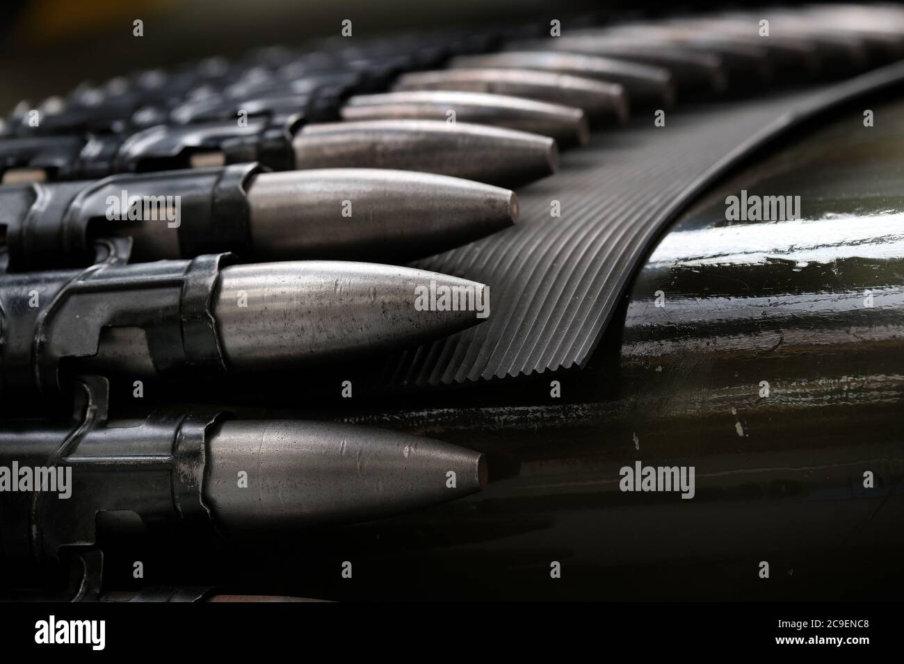 Detail of aircraft power sources and equipment on display to public ...