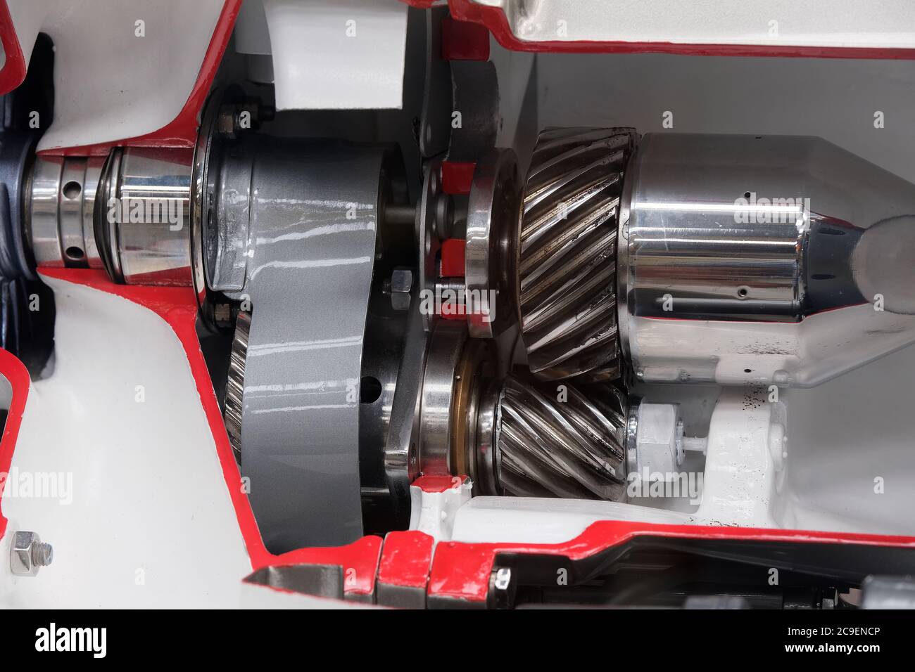 Detail of aircraft power sources and equipment on display to public ...