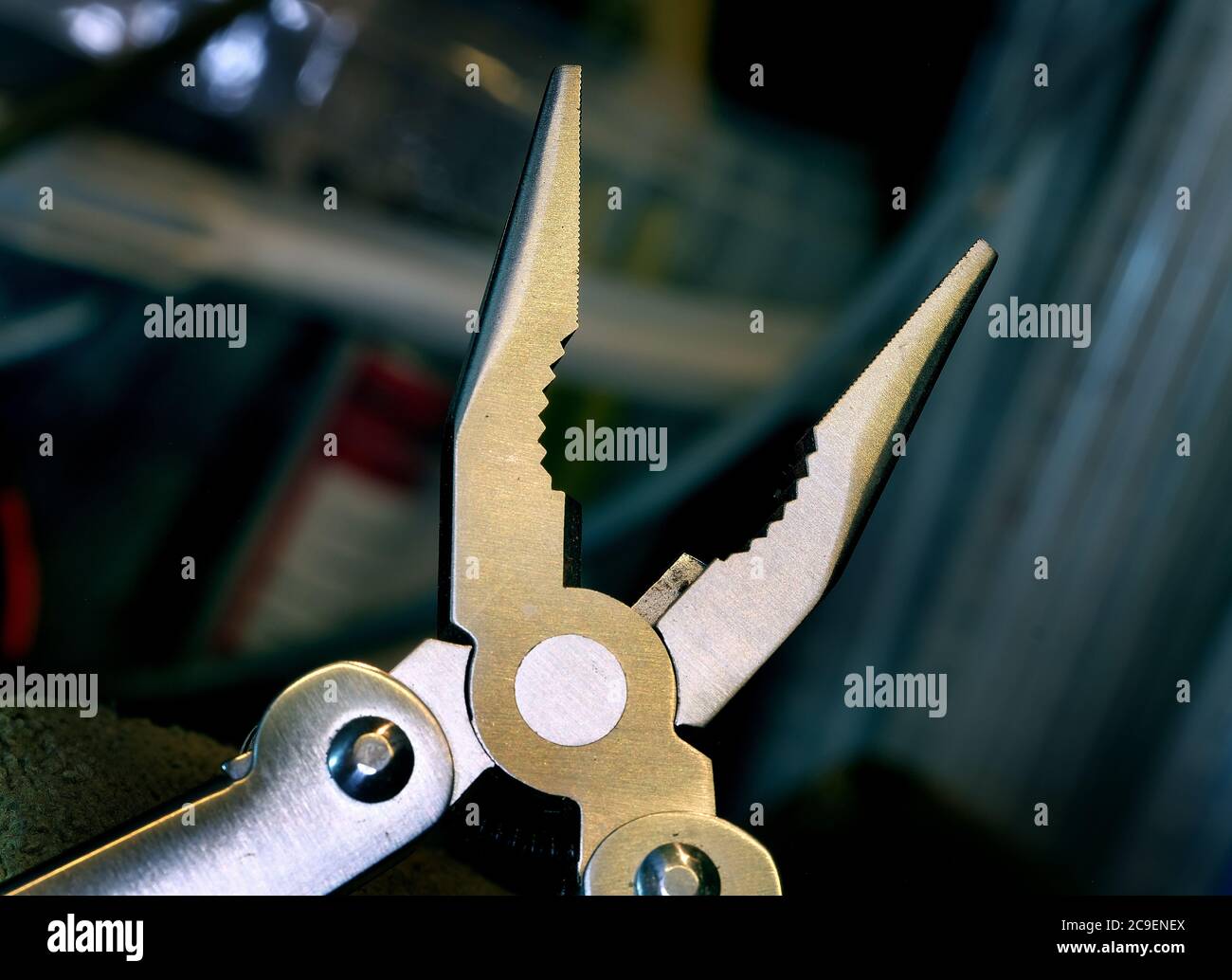 Detail of hand tools used for engineering jobs Stock Photo - Alamy