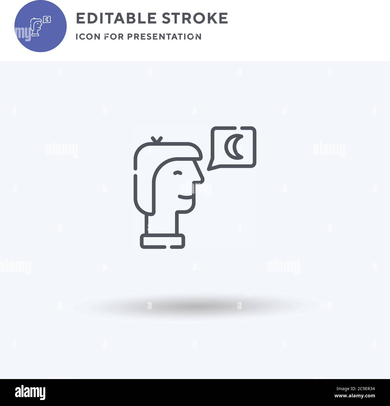 Dream icon vector, filled flat sign, solid pictogram isolated on white ...