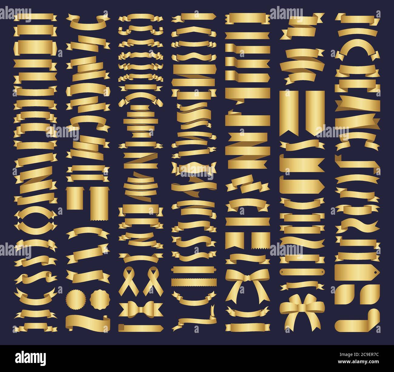 Beautiful Ribbons, Tags and Bows Collection Set Vector Design Eps 10 ...