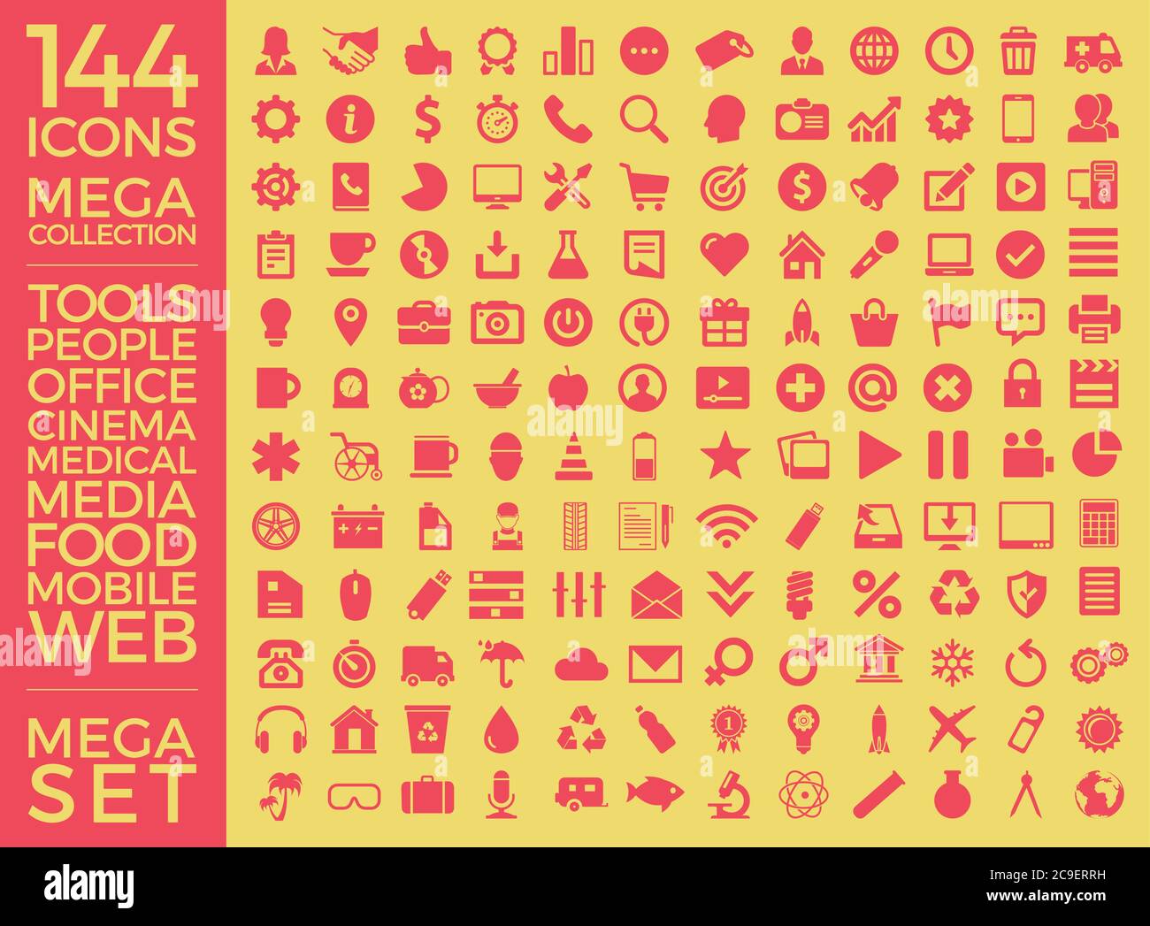Set Of Icons, Quality Universal Pack, Big Icon Collection Vector Design ...