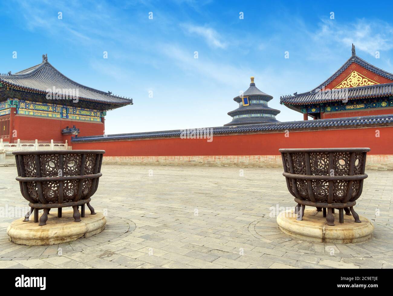 Historical building in Tiantan Park, Beijing, China Stock Photo - Alamy