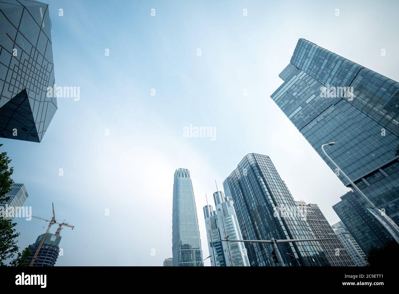 High-rise buildings in the financial district of the city, Beijing ...