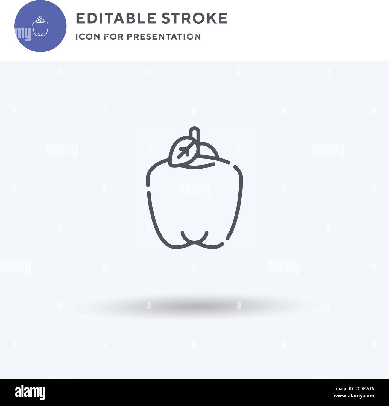 Apple icon vector, filled flat sign, solid pictogram isolated on white ...