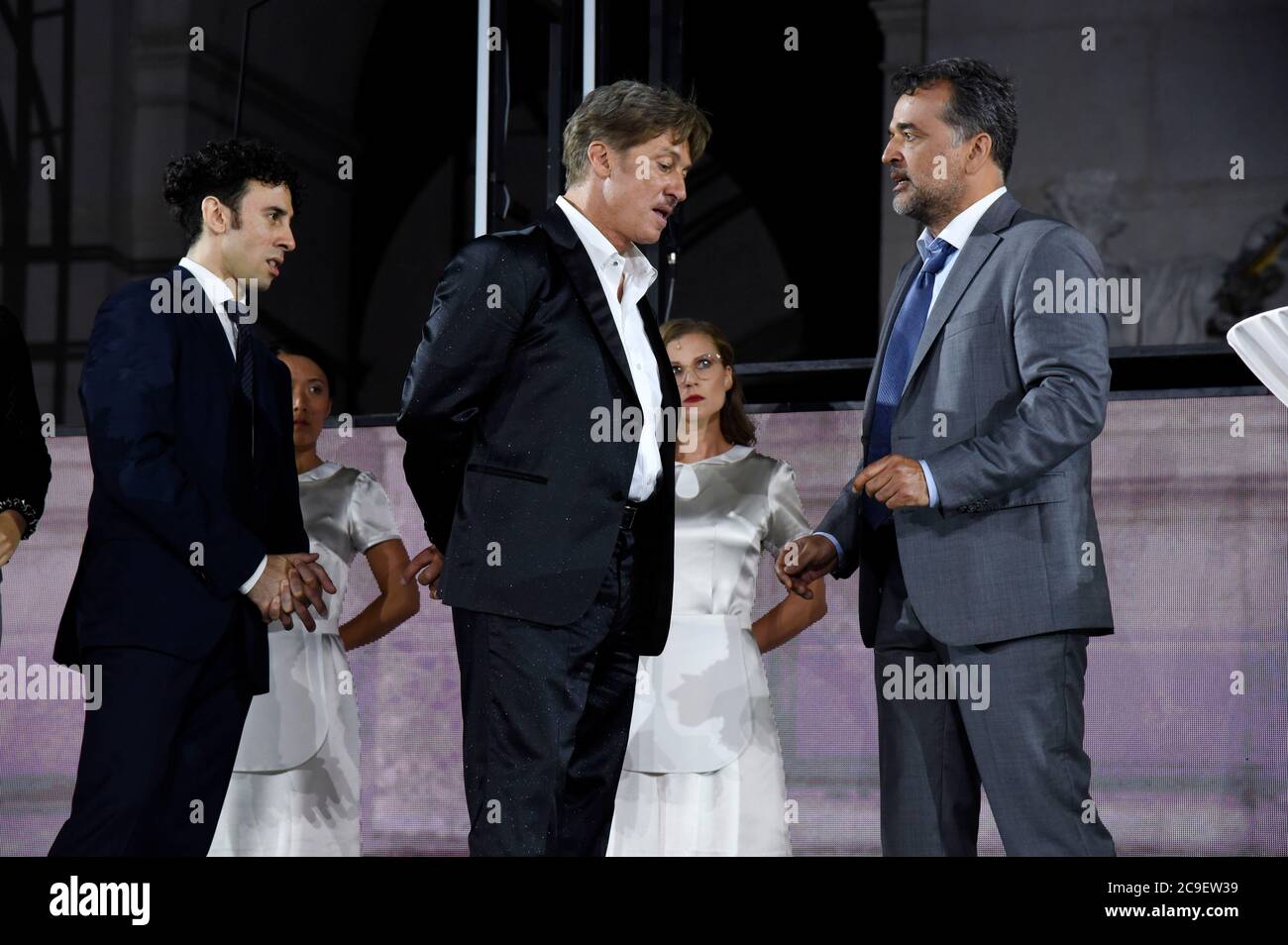 Tobias Moretti and Michael Masula at the photo rehearsal for the ...