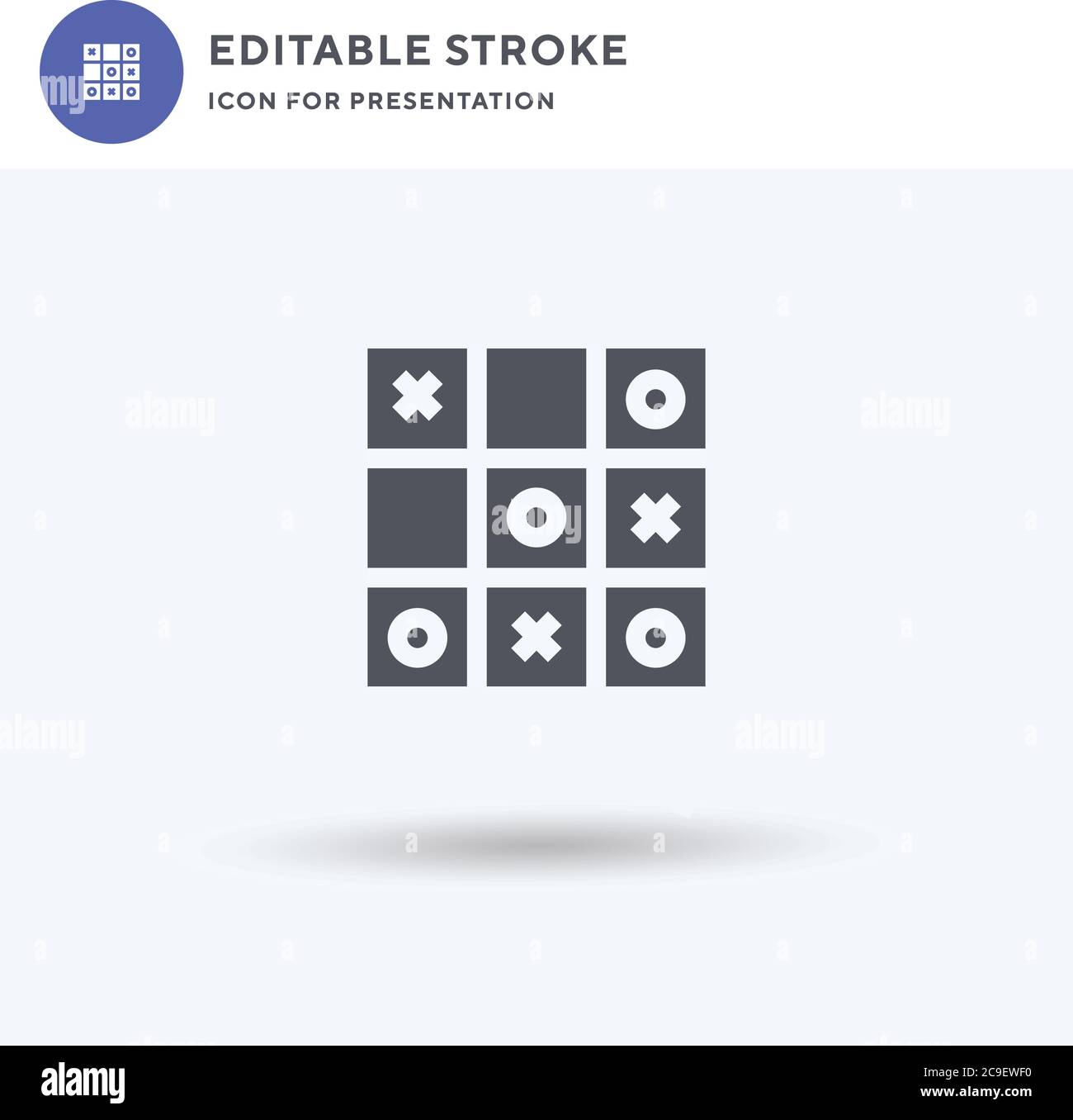Tic Tac Toe icon vector, filled flat sign, solid pictogram isolated on ...